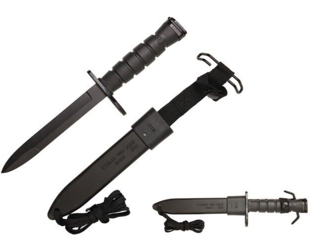 US M10 BAYONET W/REPRO SCABBARD NEW For Military Rifle 12" OA 6.5 ...