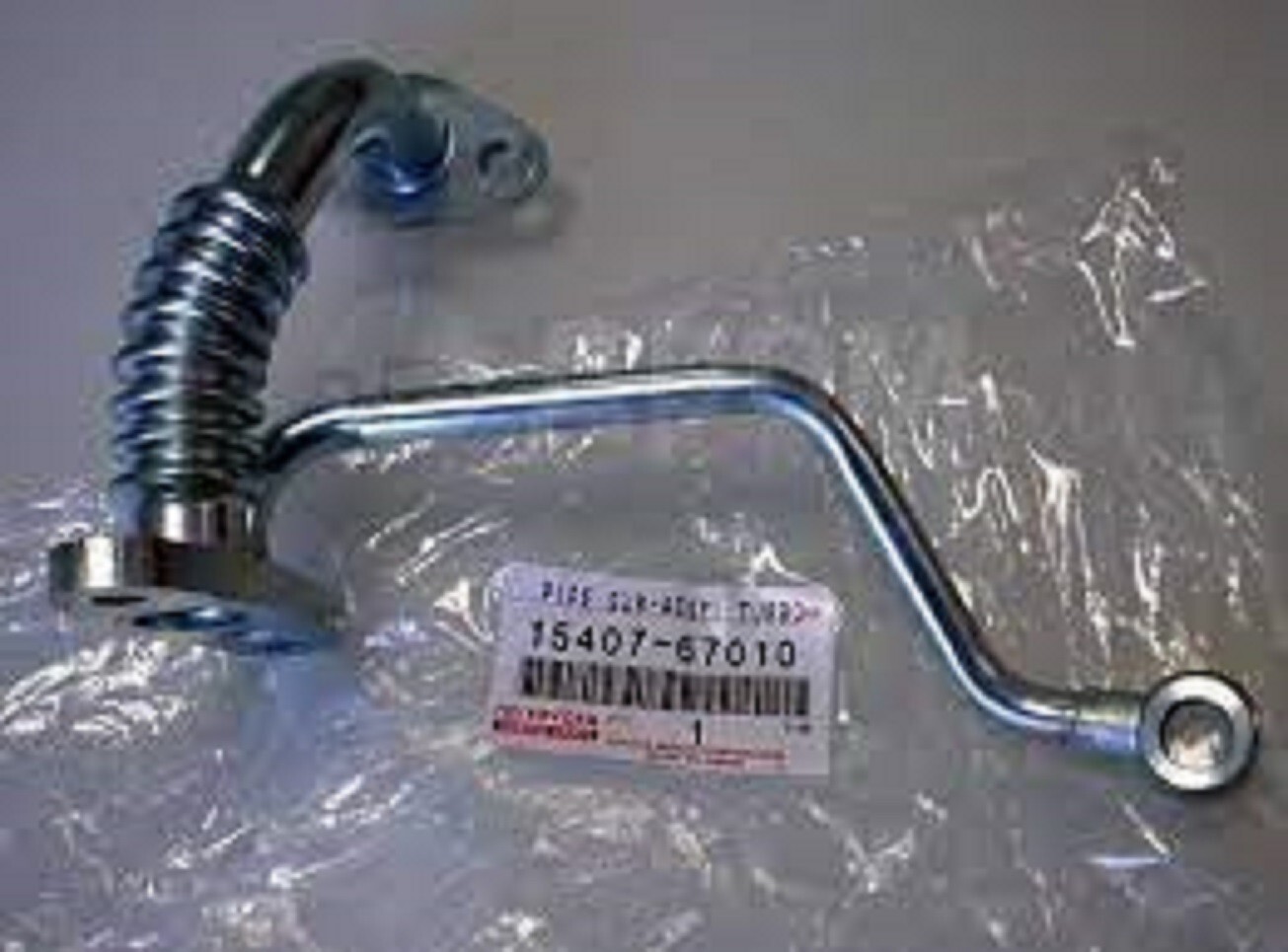 Toyota Genuine OEM PIPE SUB-ASSY, TURBO OIL INLET LAND CRUISER FJ 15407 ...