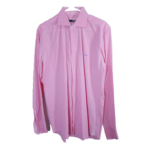 Miltiadis Shirt Men's XL Boca Raton Pink Long Sleeve Button Down Casual ...
