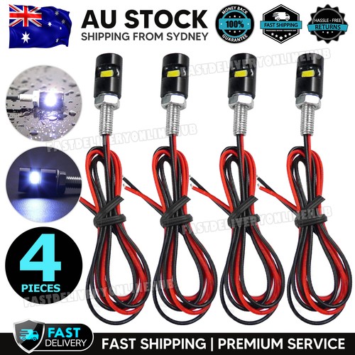 4PCS 50CM LED License Number Plate Light Screw Bolt Bulbs SMD For Car ...