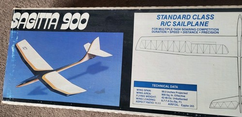 AIRTRONICS SAGITTA 900 R/C Sailplane Balsa Airplane Kit 99" Wingspan | eBay