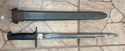 Rare Original US WW1 M1905 Springfield Bayonet 1908w/ 1908 Dated ...