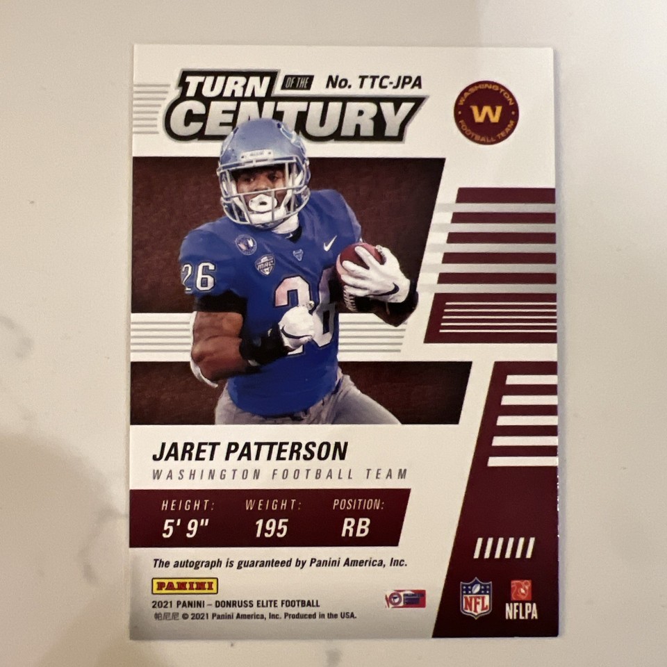 2021 Donruss Elite Turn of the Century Autographs Jaret Patterson #TTC ...