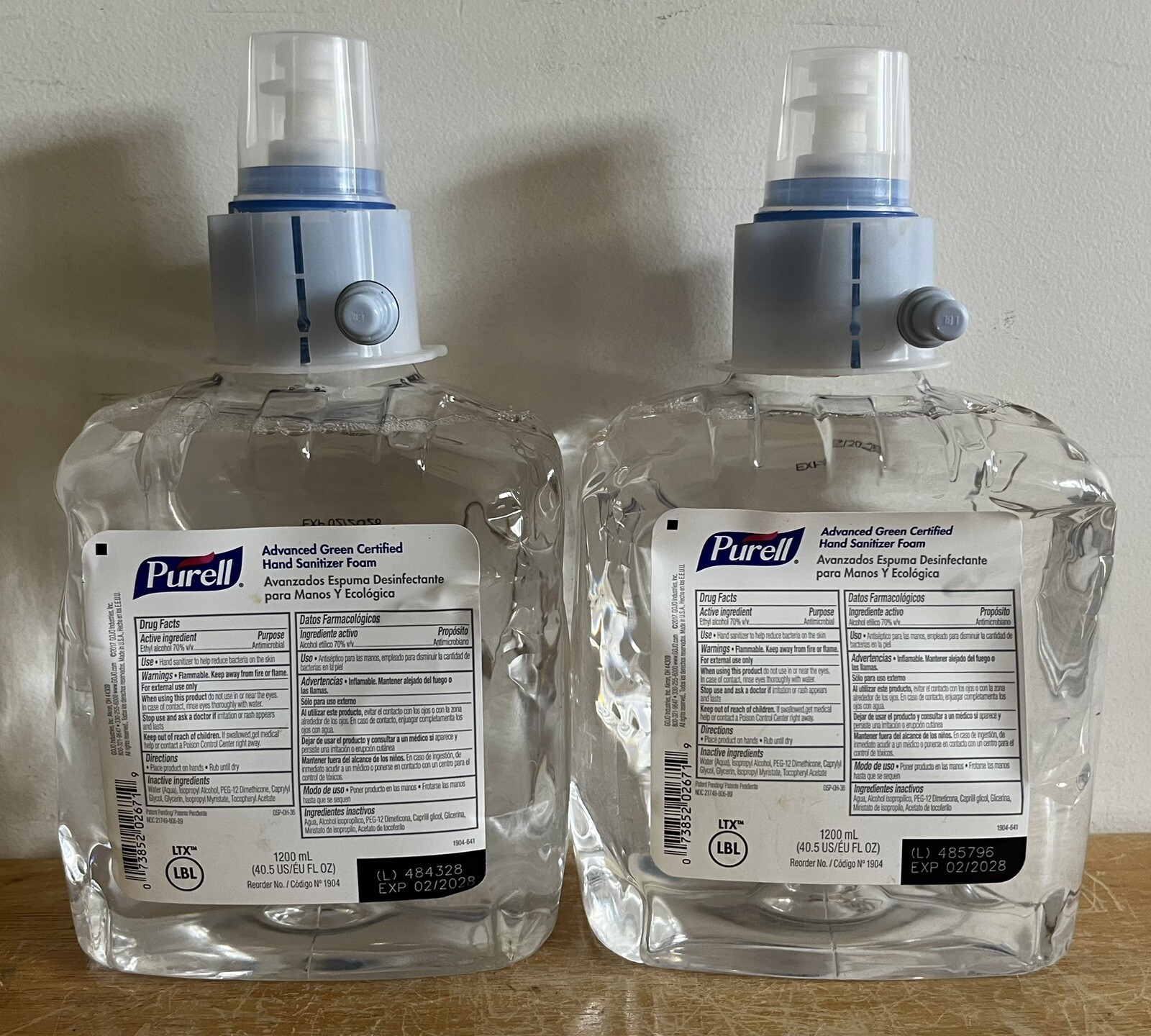 GOJO Purell 1904-02 Advanced Green Certified Instant Hand Sanitizer ...