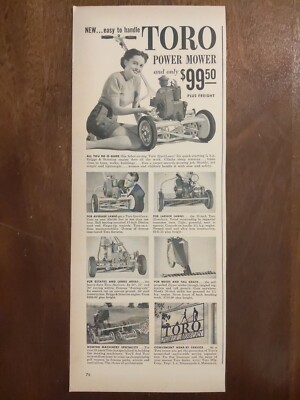 1949 Vintage Toro Power Lawnmower, 3/4 Briggs Stratton Engine | eBay