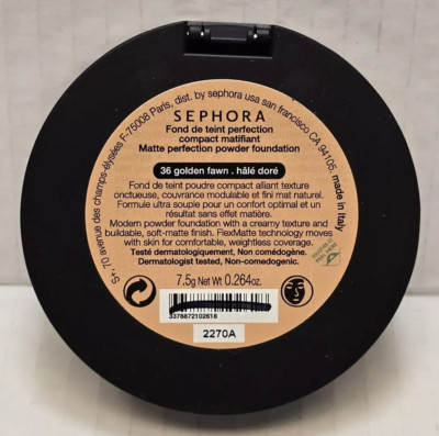 Sephora Matte Perfection Powder Foundation ~ 36 Golden Fawn ~ Full Size ...