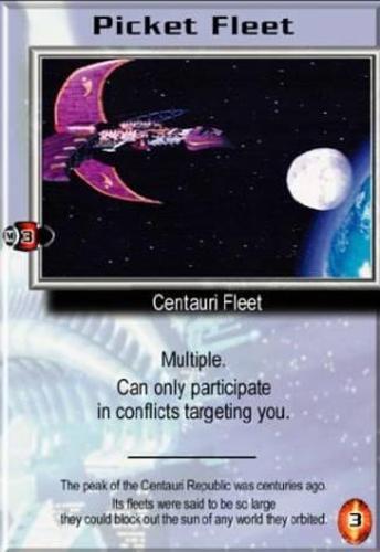 Babylon 5: Picket Fleet (Centauri) [Ungraded] from set B5 Premiere B5 ...