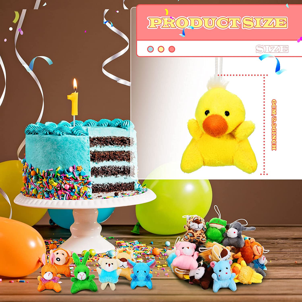 100 Pack Mini Stuffed Animals Bulk Operation Christmas Small Plush ...