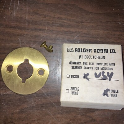 Southern Folger Escutcheon, 2-Way, Brass Folger Adams Detention Us4 ...