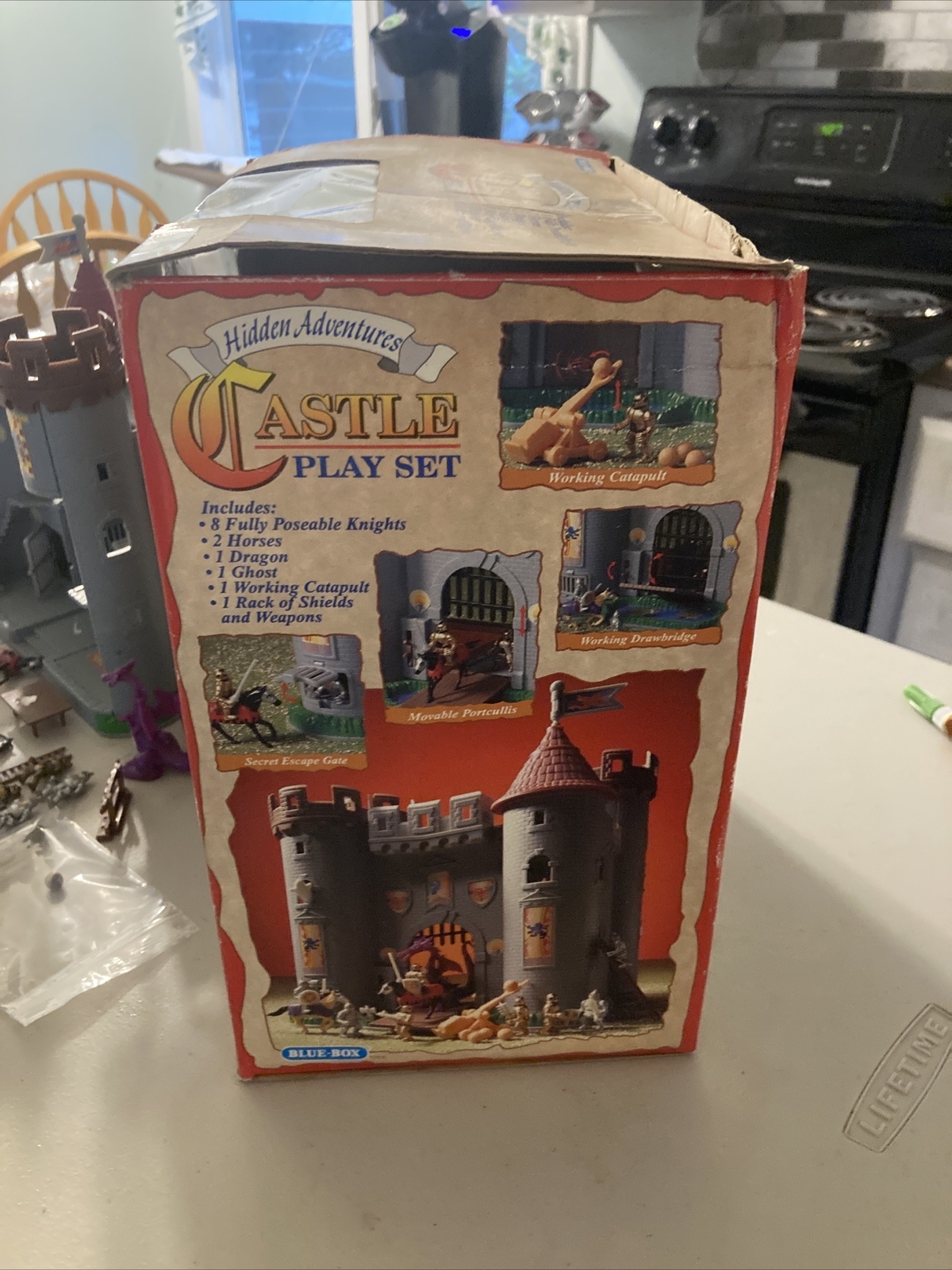 VERY RARE Blue Box Hidden Adventures Castle Play Set, Complete, MANY ...