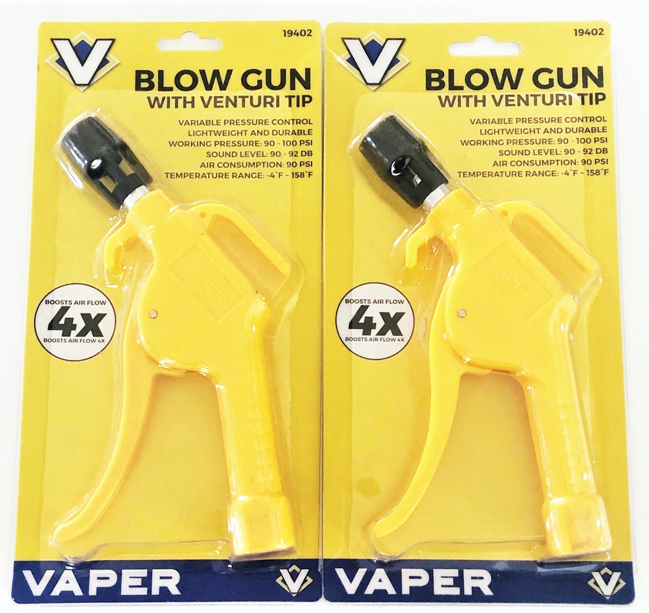 2 VAPER VENTURI TIP AIR BLOW GUNS HOSE COMPRESSOR BOOSTS AIR FLOW 4X #19402