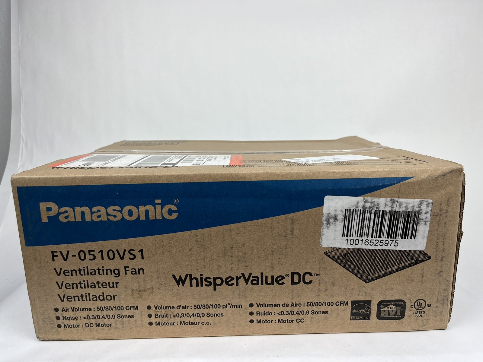 Panasonic WhisperValue DC 50/80/100 CFM Low Profile Bath Exhaust Fan FV ...