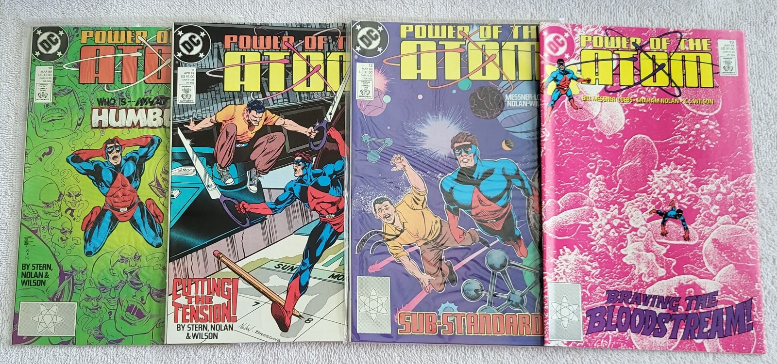 DC Comic Books....Power Of The Atom #10-13, 1989, Very Good Condition ...