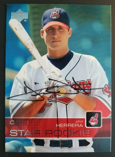 JAVI HERRERA CLEVELAND INDIANS 2003 U.D. #36 AUTOGRAPHED BASEBALL CARD ...