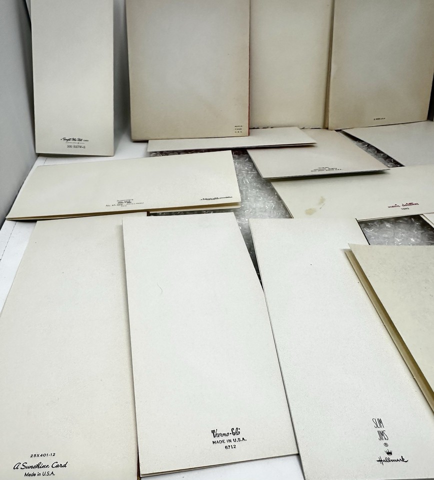 LOT x(25) VINTAGE CHRISTMAS GREETING CARDS Mid Century x-mas SLIM 1940 ...