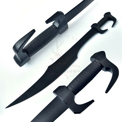 Spartan Sword of King Leonidas From 300 Movie Black Full Size Metal ...