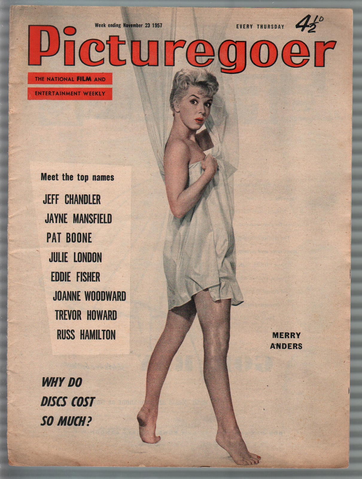 MAG: Picturegoer 9/23/1957-Jayne Mansfield-Merry Anders-Jeff Chandler-Julie L... | eBay