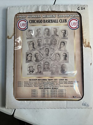 1908 World Series Championship Chicago Baseball Club MLB Wall Plaque ...