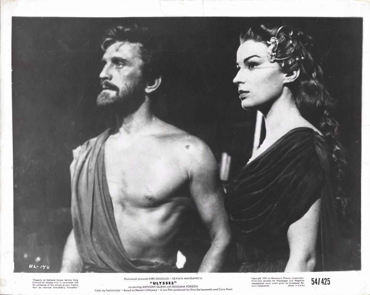 Kirk Douglas & Silvana Mangano in "Ulysses" - 1954 Vintage Movie Still ...