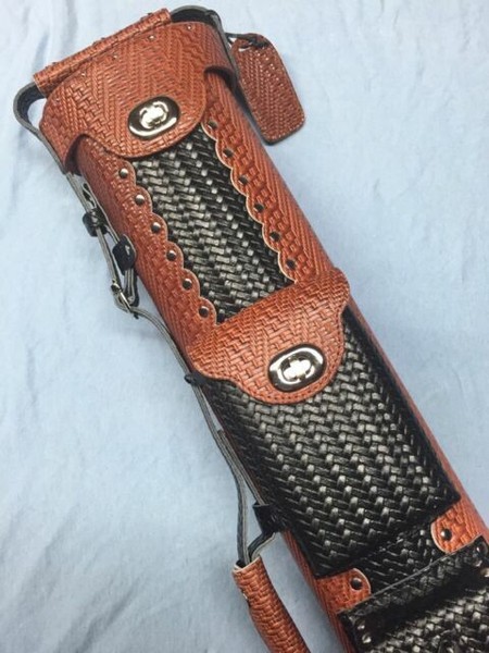 Vincitore 3x5 Brown/black Leather Pool Cue Case W/ for sale online | eBay