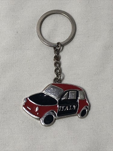 Italy Keychain Italia Taxi Cab Car Metal Enamel Souvenir Red Black ...