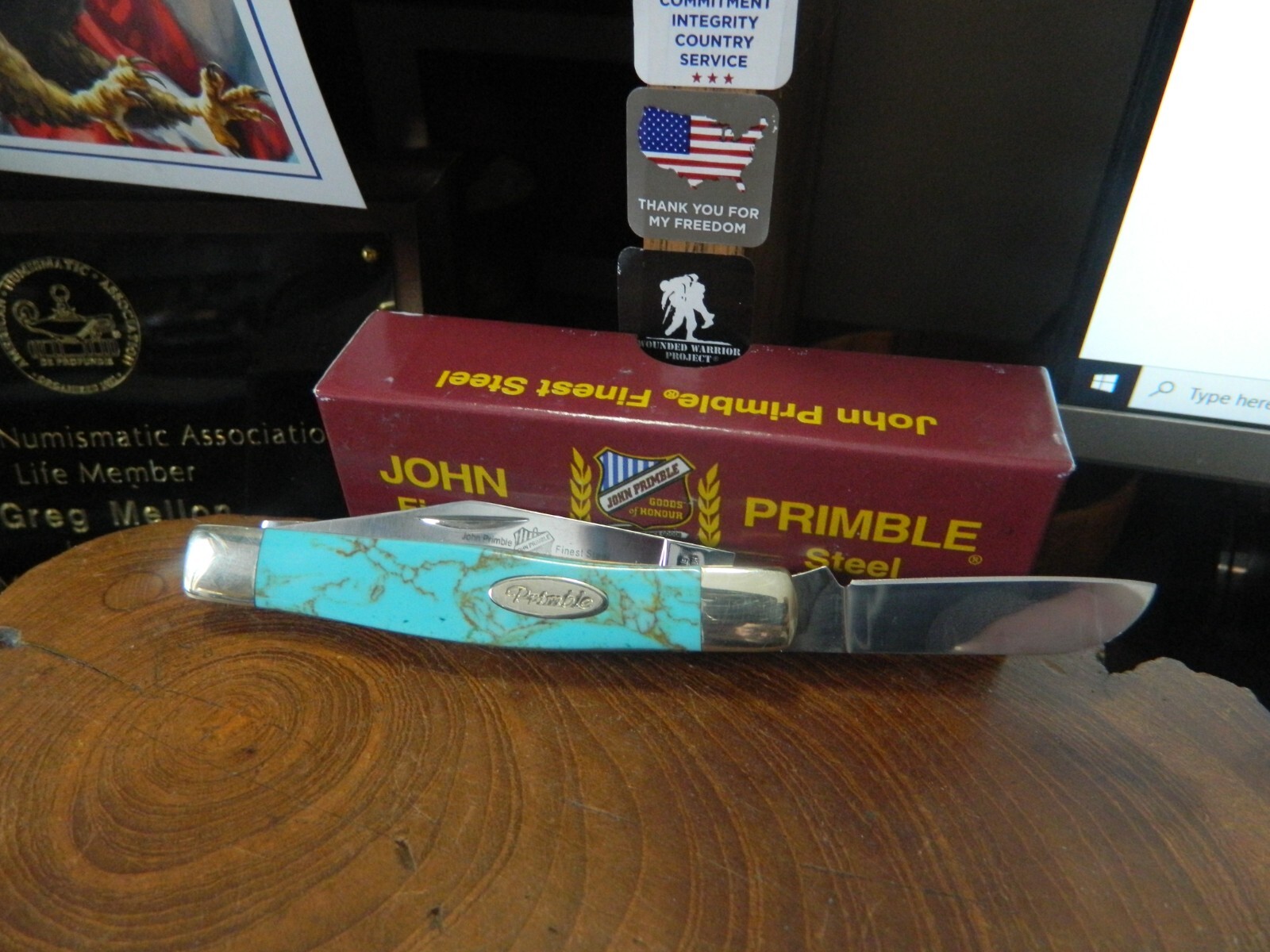 JOHN PRIMBLE KNIVES 4" STOCKMAN CLOSED 3 STAINLESS BLADES, GENUINE ...