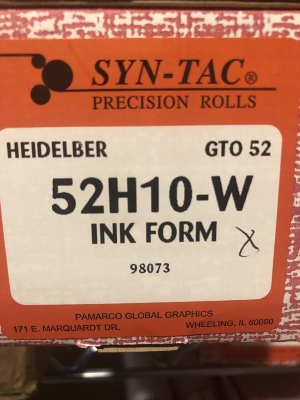 52H10-W | GTO 52 INK FORM | WHITE | eBay