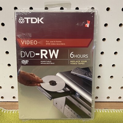NEW Sealed TDK DVD-RW - 6 Hours - 4x - 4.7GB Single Pack Rewriteable ...
