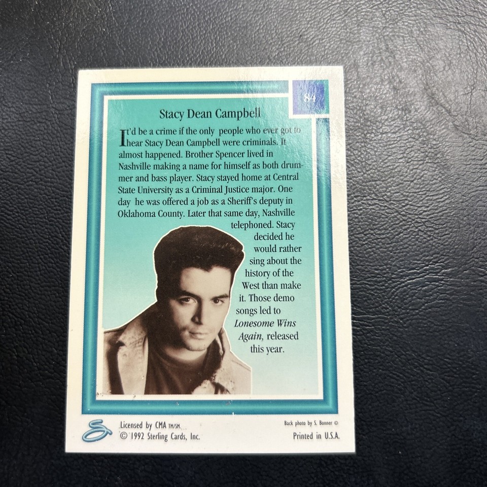 Jb100a Country Gold 1992 Sterling Cma #84 Stacy Dean Campbell | eBay