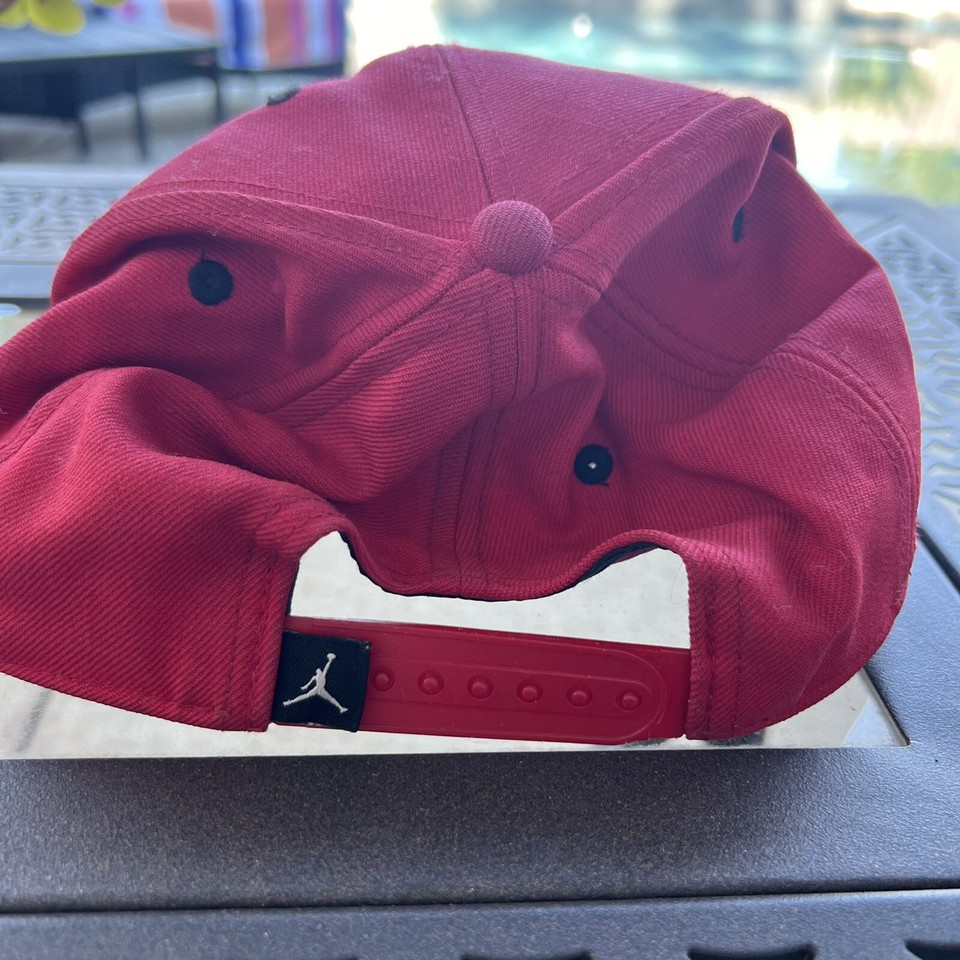 Jordan Jumpman Adjustable Cap Red With Black Embroidered Jumpman Logo ...