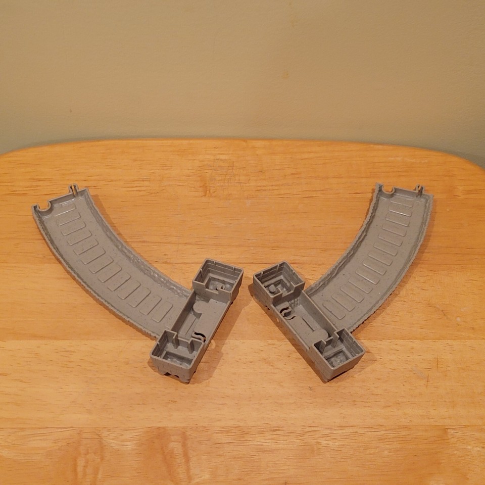 2pc Lot Thomas & Friends Trackmaster Ascending Slope Curve Track Beige ...
