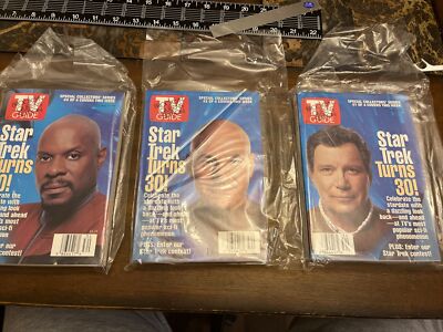 TV Guide Star Trek Turns 3 Different Copies. Perfect Shape! August 1996 ...