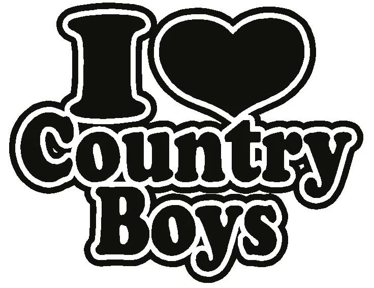 I Love My Country Boy Decal