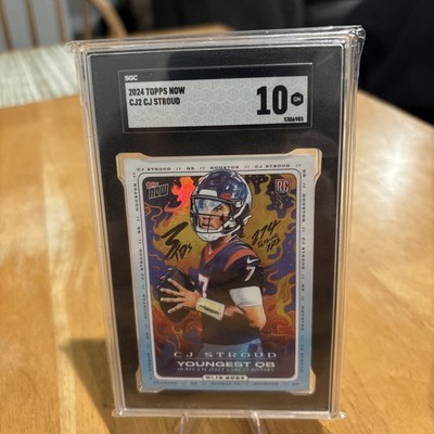 2024 TOPPS NOW CJ STROUD RC #CJ2 “10 GEM MINT” Texans “Record Setter ...