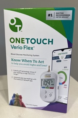 One Touch Verio Flex Blood Glucose Monitoring System Brand New in Box ...