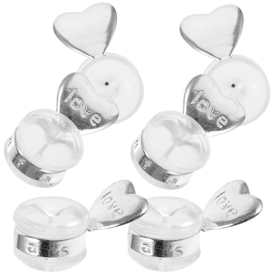 Small Silicone Earring Backs 6Pcs Reusable Locking Stoppers for | eBay ...