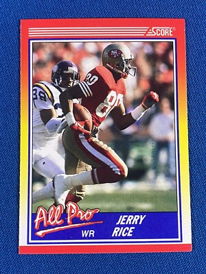 1990 Score Jerry Rice All Pro Football Card #590 MINT+ San Francisco ...