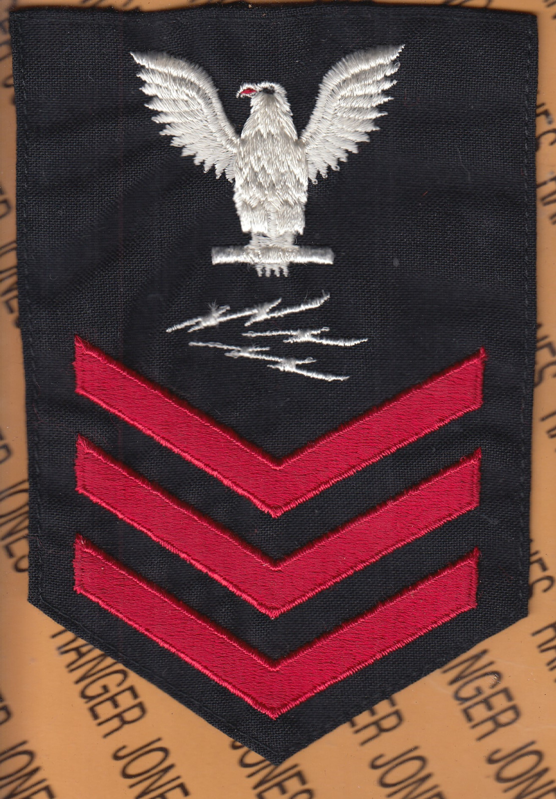 USN Navy Information Systems Tech IT PO-1 E-6 rank rate ~6" patch N122 ...
