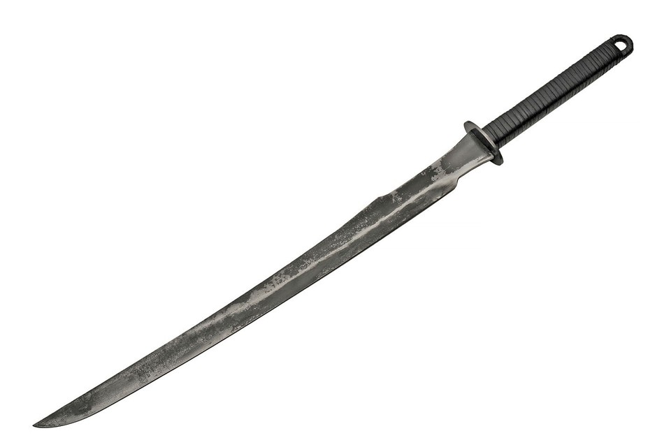 35.25" Cyber Sabre Sword With Scabbard Steel Blade Leather Wrapped ...