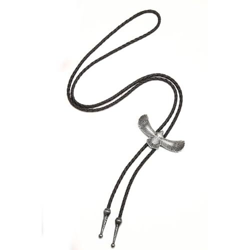 Western Cowboy Bolo Tie Men Leather Necktie Rope Cord Bl037-egal Silver ...