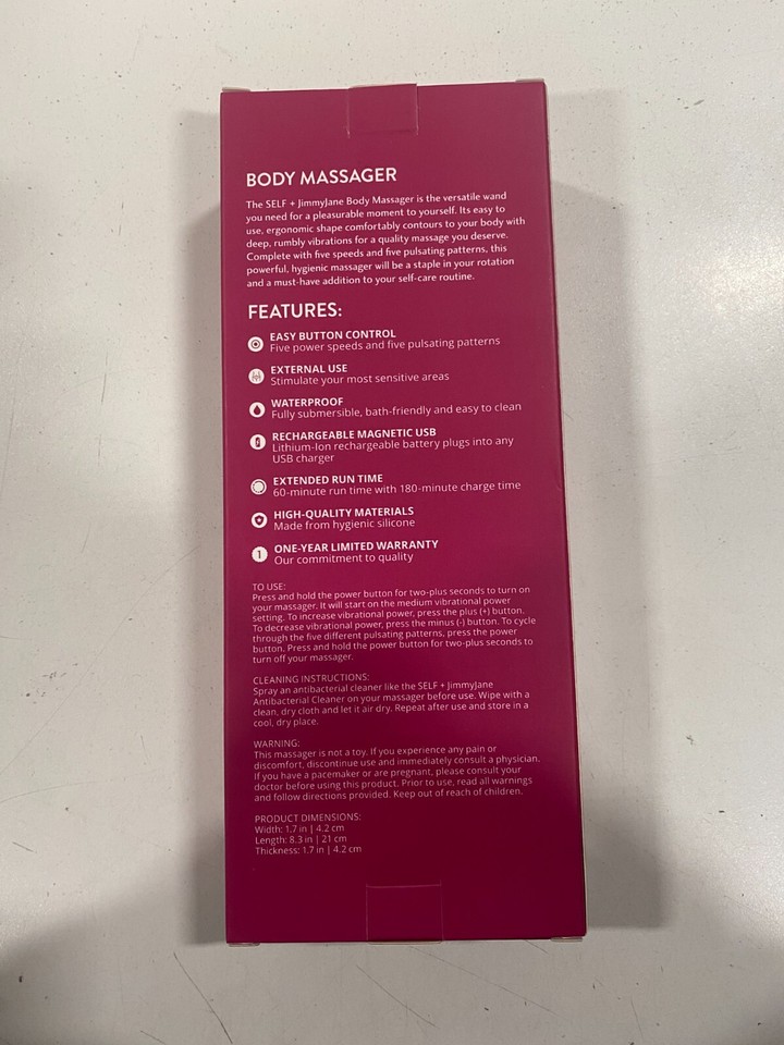 SELF + Jimmy Jane Body Massager | Waterproof - Hygienic Silicone | eBay