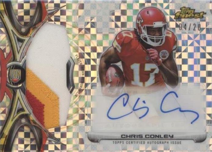 2015 Topps Finest - Rookie Refractor Autographed Patch Chris Conley # ...