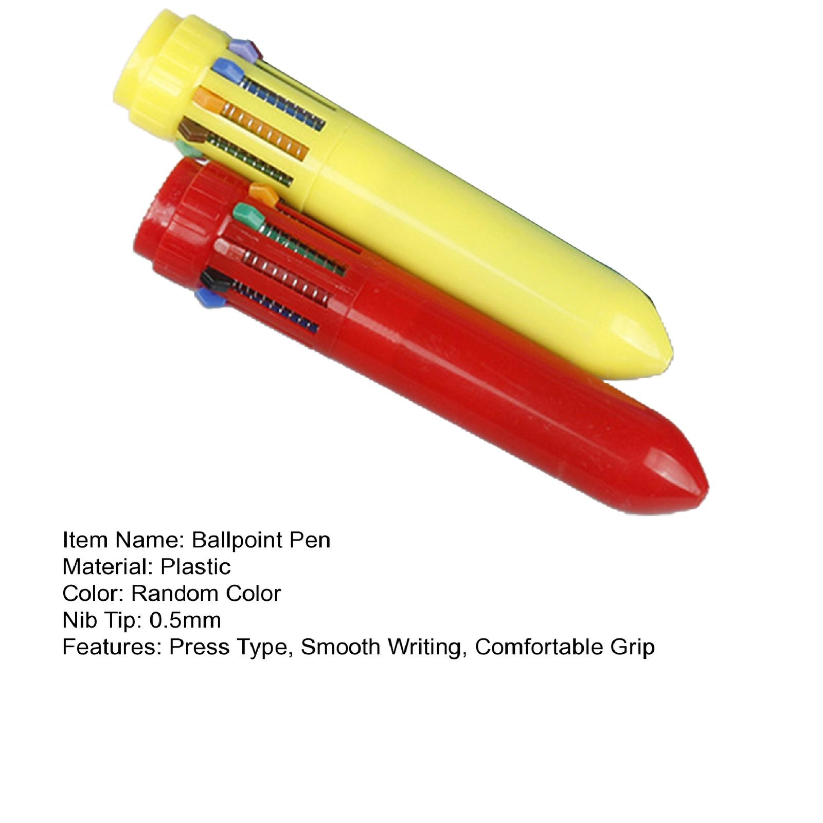 2pcs Ballpoint Pen Stable Ink Output Write 0.5mm Nibs Students Portable ...