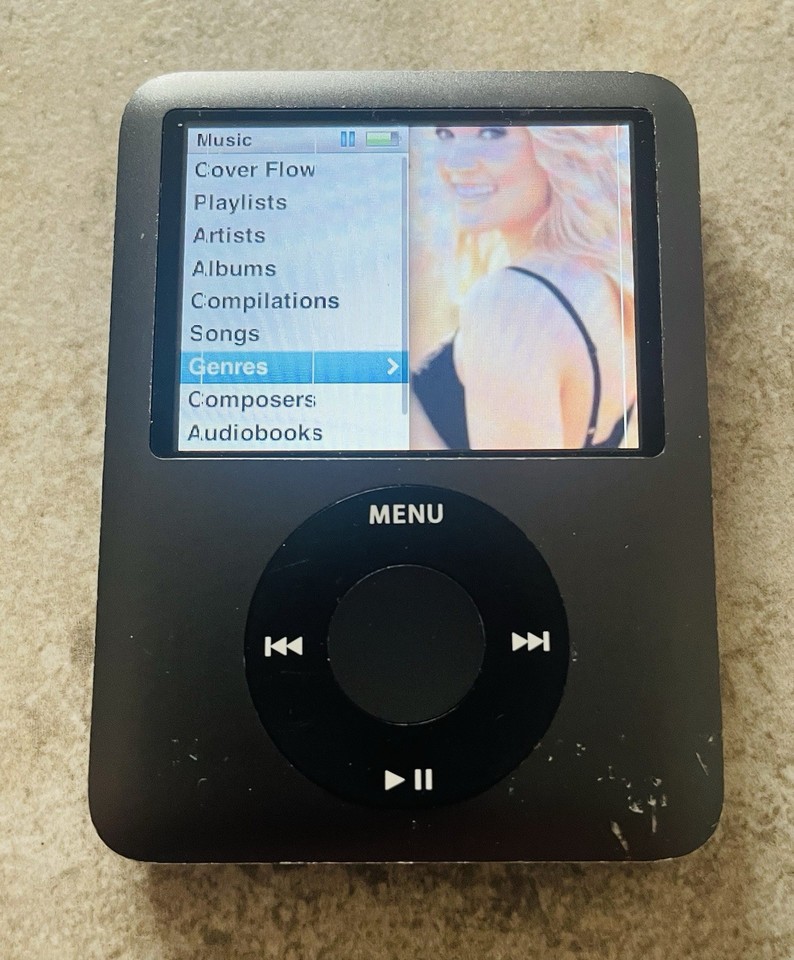 Apple iPod Nano 8GB 3rd Generation Black TESTED, WORKING AND LOADED ...