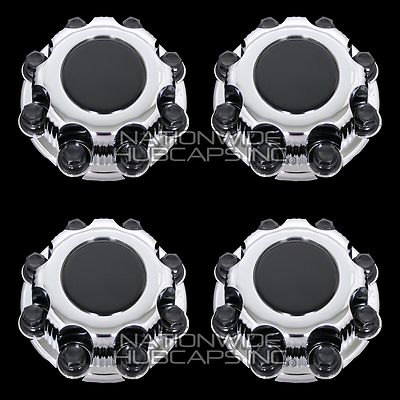 4 CHEVY GMC 8 Lug CHROME Wheel Center Hub Caps Bolt Covers fit Alloy ...