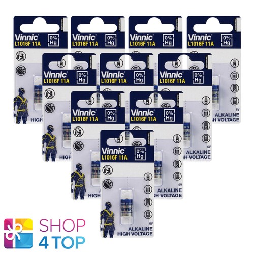 10 VINNIC 11A BATTERIES ALKALINE 6V L1016F 1BL E11A GP-11A GP11A EXP ...
