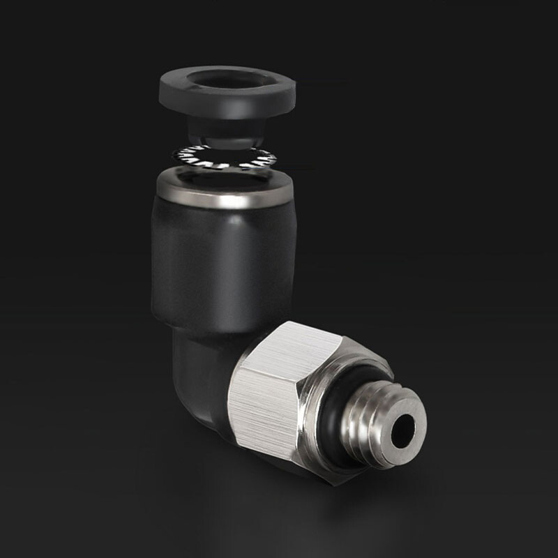 Pneumatic Push In Fitting Air Water Pipe - 90° Male Elbow Stud 3/4/5/6 ...