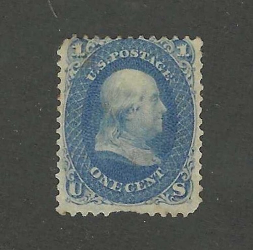 1861 3c BLUE FRANKLIN (63) UNUSED O.G. $275 SHORT PERFS | eBay