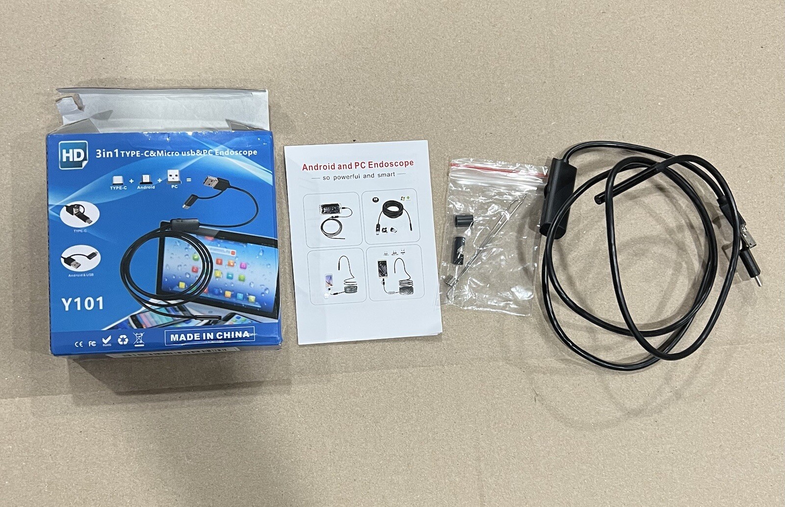 3 In 1 Type C & Micro Usb & Endoscope - Y101 | eBay