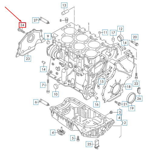 AUDI Q5 8R Engine Oil Sump Sealing Flange Socket Head Bolt N10029205 ...